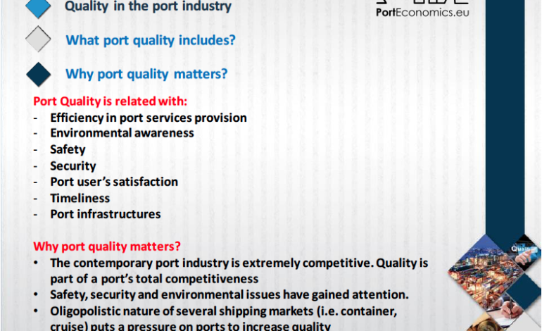 Quality: what is out there for ports? – PortEconomics